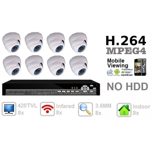 420TVL 8 ch channel CCTV Camera DVR Security System Kit Inc H.264 ...