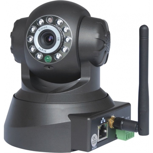 Wireless Pan Tilt IR 15M IP Camera with E-mail Alert and Mobile Browsing