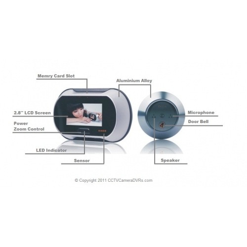 0.3 Mega Pixel 2.8-Inch LCD Peephole Camera Viewer with Motion ...
